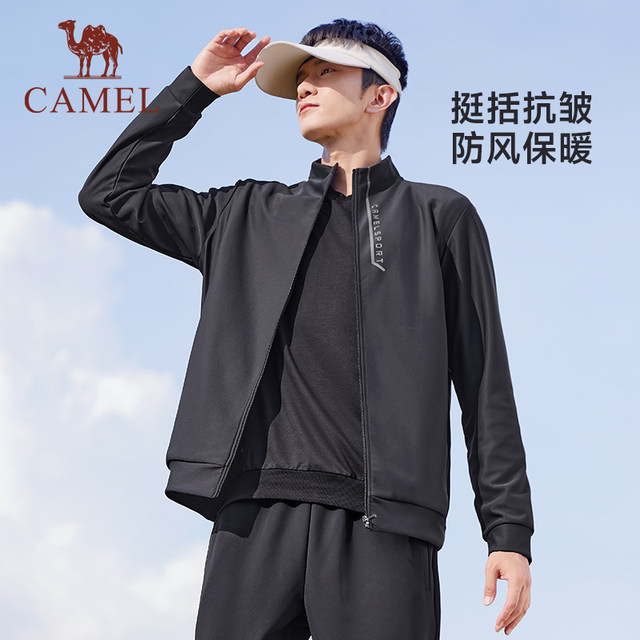Camel sports jacket men plus velvet 2025 spring season outdoor ...