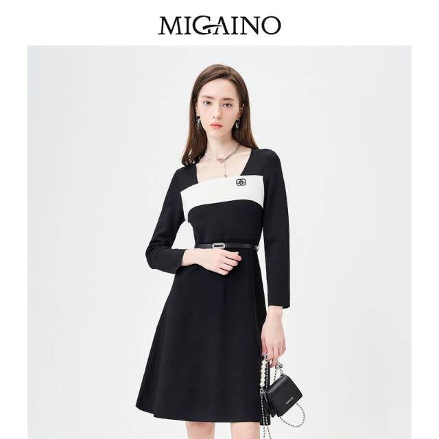 Migaino Manyano elegant dress women's Hepburn style commuter workplace ...