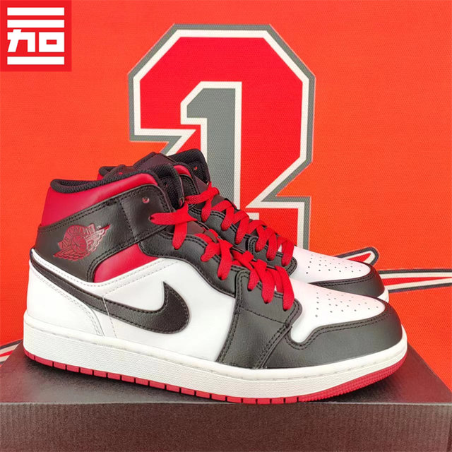 AIR JORDAN 1 MID AJ1 men's classic high-top versatile casual basketball shoes DQ8426-701-132