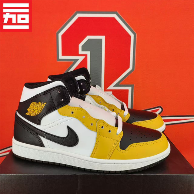 AIR JORDAN 1 MID AJ1 men's classic high-top versatile casual basketball shoes DQ8426-701-132