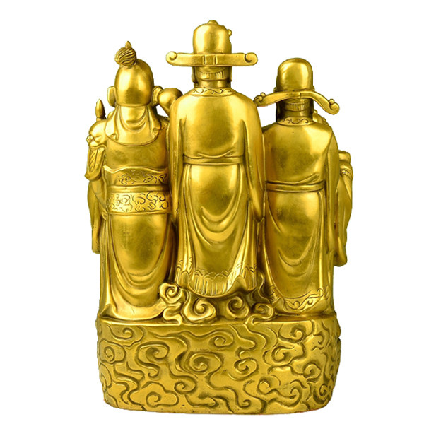 God of Wealth large copper God of Wealth Buddha statue brass five-way ...
