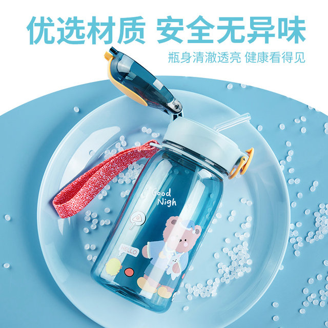 Children's water cup for girls going to school, plastic cup, portable ...