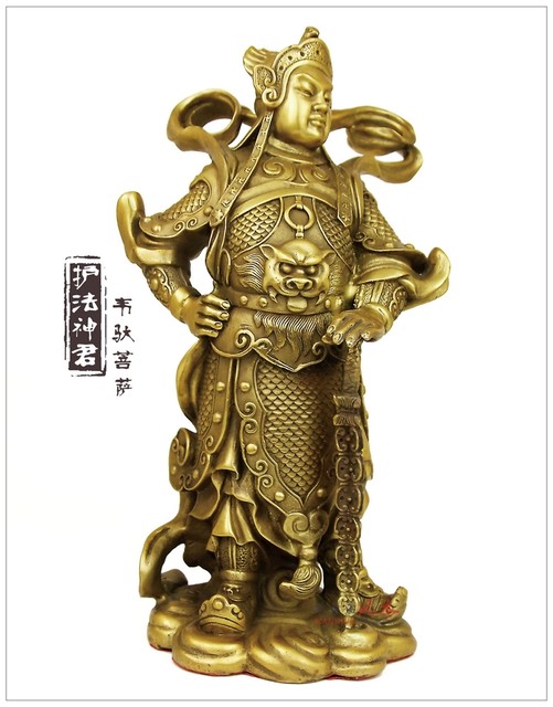 Taiwan Xiang Lion Bronze Guan Weituo statue of the statue of the statue ...