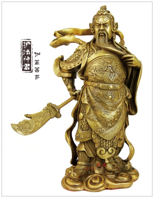 Taiwan Xiang Lion Bronze Guan Weituo statue of the statue of the statue ...