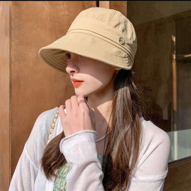 The same hat girl Xia Han version of the wide -eaves, the face of the ...