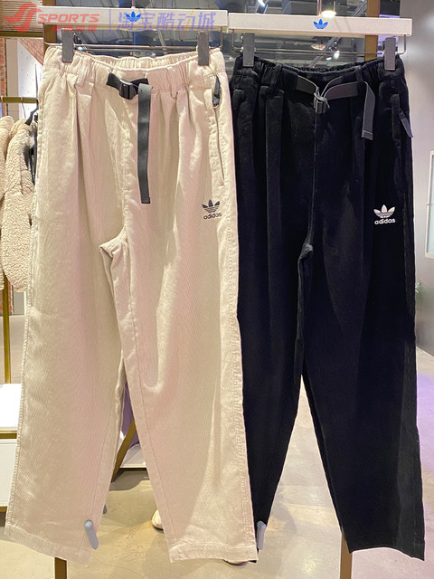 Adidas trousers for men and women clover corduroy warm casual straight ...