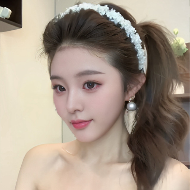 Braided wavy headband worn backwards with high skull for women 2024 new ...