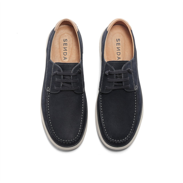 Senda simple casual leather shoes men's spring and autumn new style ...