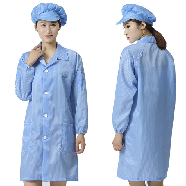 Anti-static clothing dust-proof work clothes long clean food factory ...