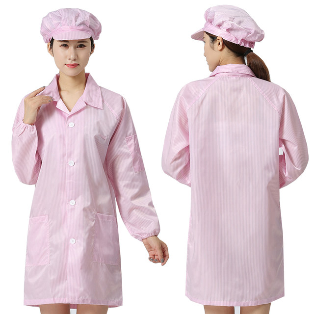 Anti-static clothing dust-proof work clothes long clean food factory ...