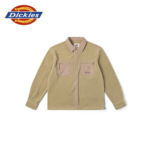Dickies fleece fabric chest zipper pocket loose spring and summer ...
