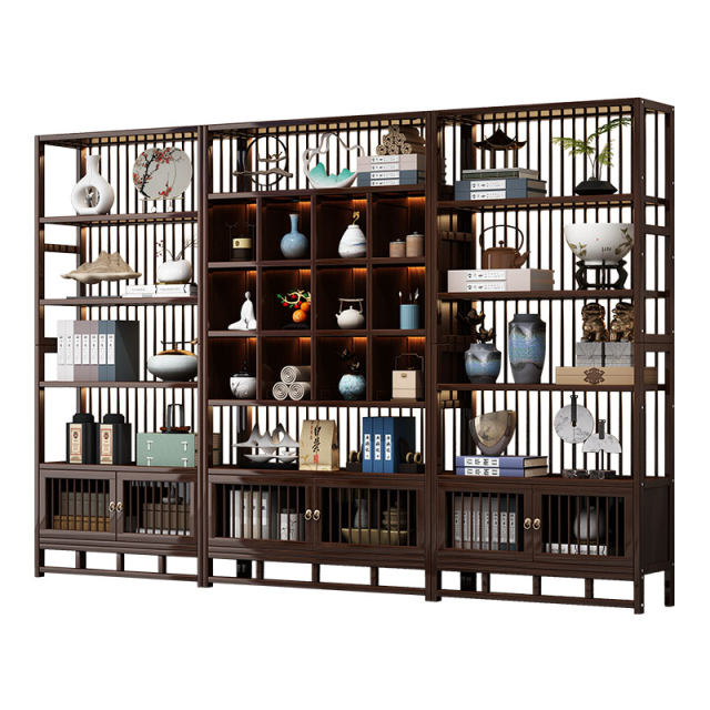 Bogu rack solid wood new Chinese tea room storage rack tea rack living ...