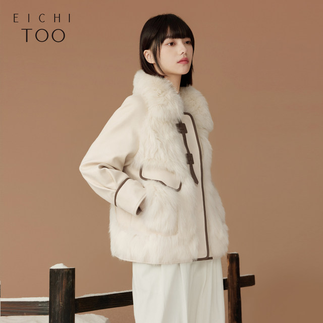 Aiju Rabbit winter new fox fur wind protection and warm fashion fur jacket