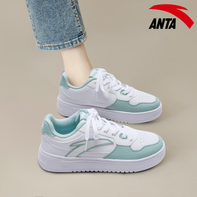 Anta Panda Shoes Women's Black and White Thick Sole Heightening Casual ...