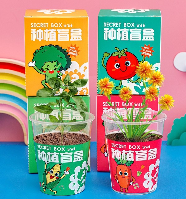 Practical children's DIY planting blind box opening event gift shop ...