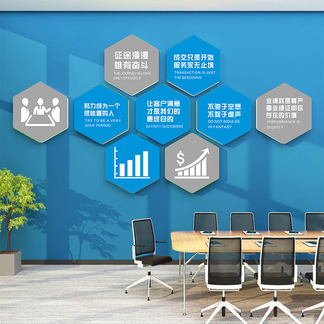 Corporate staircase wall decoration team office cultural wall stickers ...