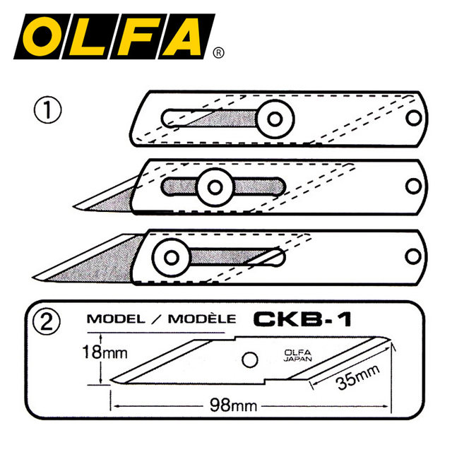 Japan imported Elihua OLFA CK-1 all-metal single-blade beauty knife Erihua handmade model ...