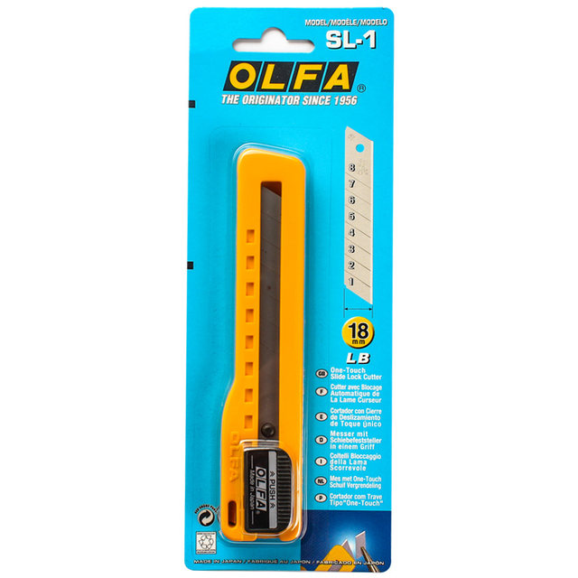 Japan's original imported Elihua OLFA SL-1 large-scale US worker knife 18mm industrial card lock ...