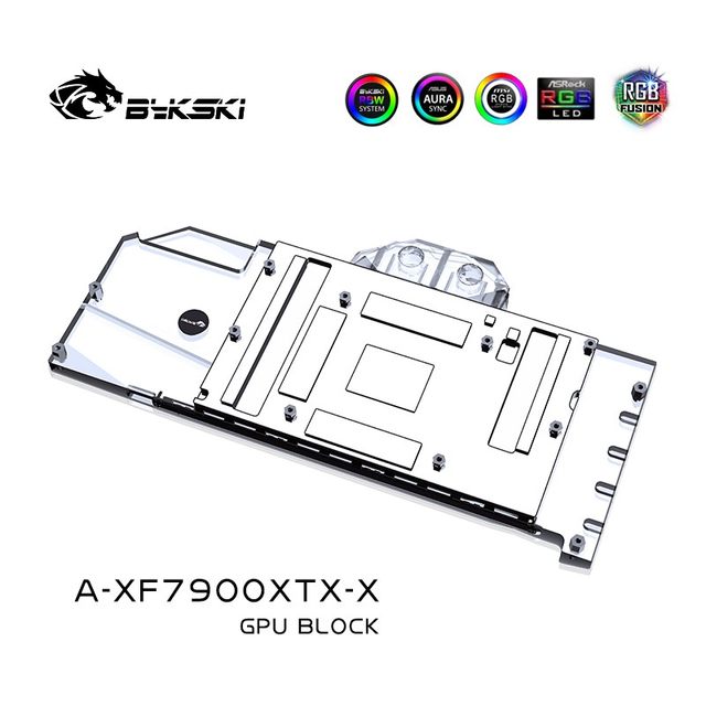 Bykski A-XF7900XTX-X graphics card water block AMD Radeon RX 7900XTX