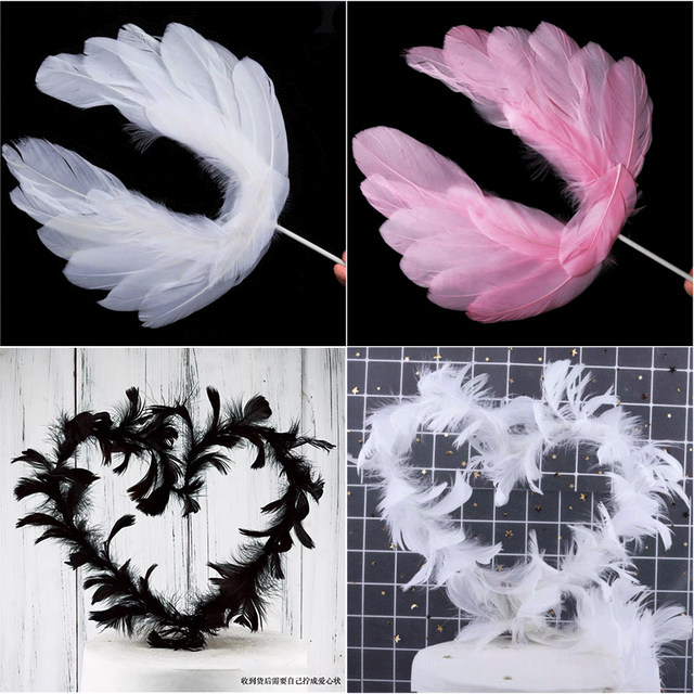 Angel Big Wing Feather Non-Cake Decoration Ornament Wire Love Internet ...