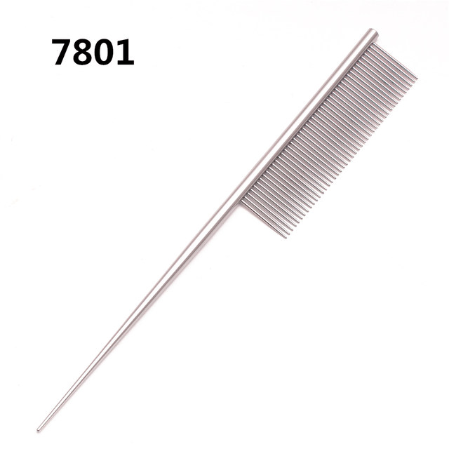 Pet pointed tail comb, beautician's line comb, Yorkshire long-haired ...