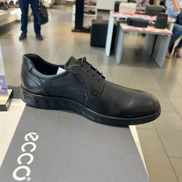 ECCO Men's Sweet Shoes Cowhide Business Simple Derbie Shoes Land ...