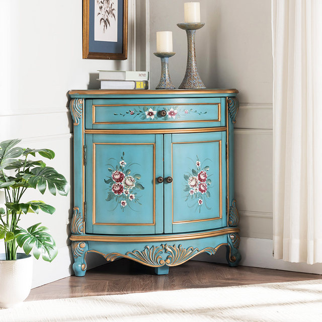 American style retro corner cabinet corner cabinet right angle cabinet ...