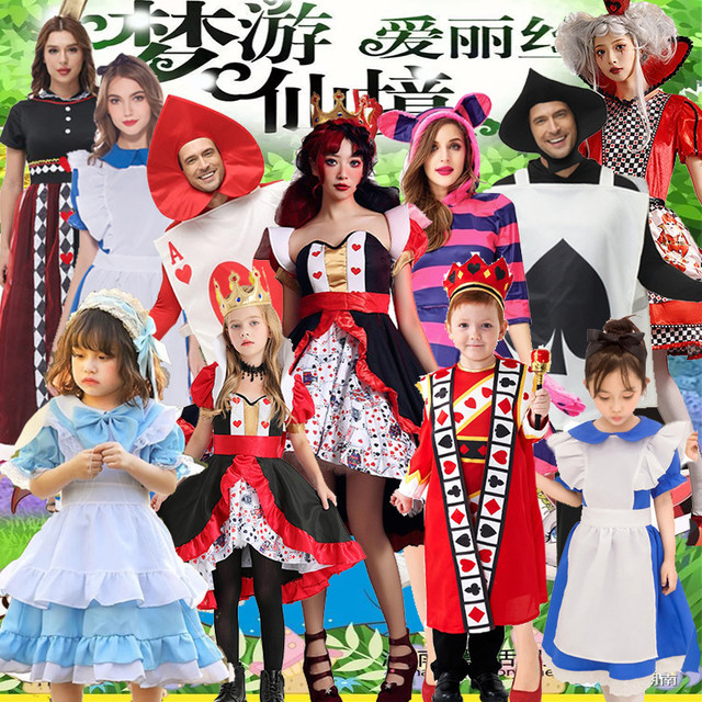 Alice in Wonderland adult and children's performance costumes drama ...
