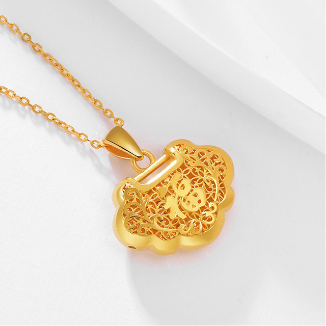 Ming brand jewelry gold pendant, auspicious clouds and blessings ...