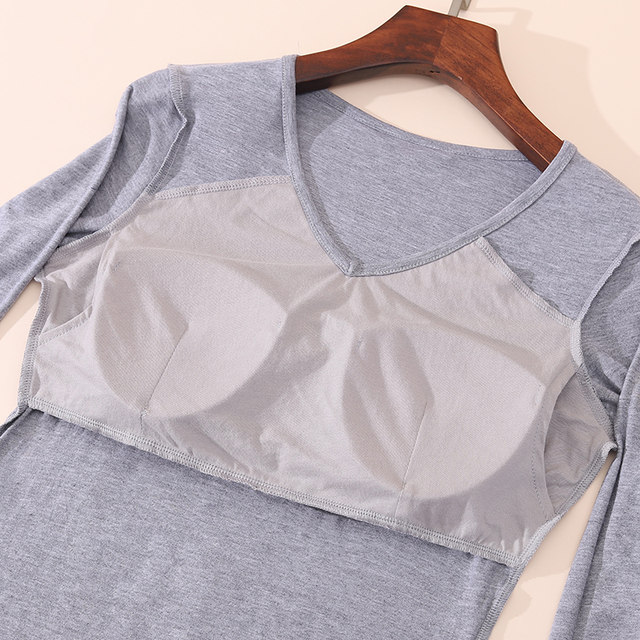 V -neck Modal Bottom Girl 7 -point Sleeve Boys Pad Underwear T -shirt ...