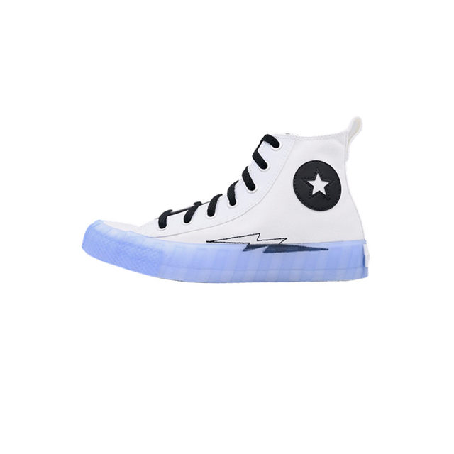 Converse CX jelly transparent white blue black high top canvas shoes ...