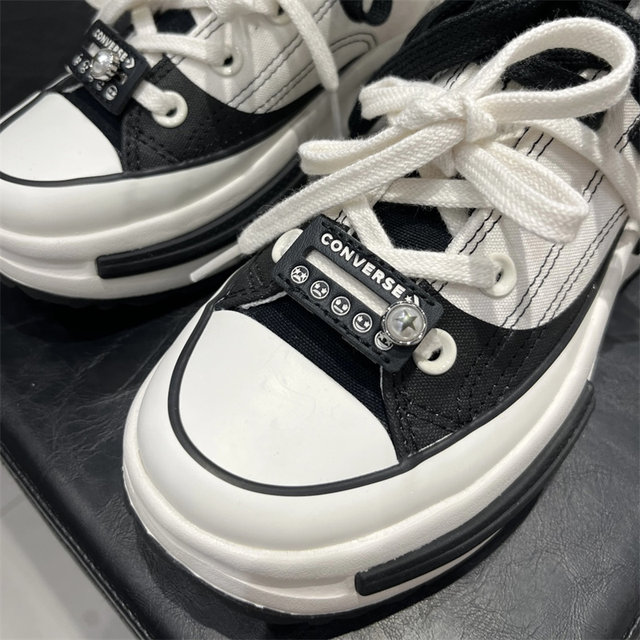 Converse New Black and White Panda Legacy Sandwich Thick Sole ...
