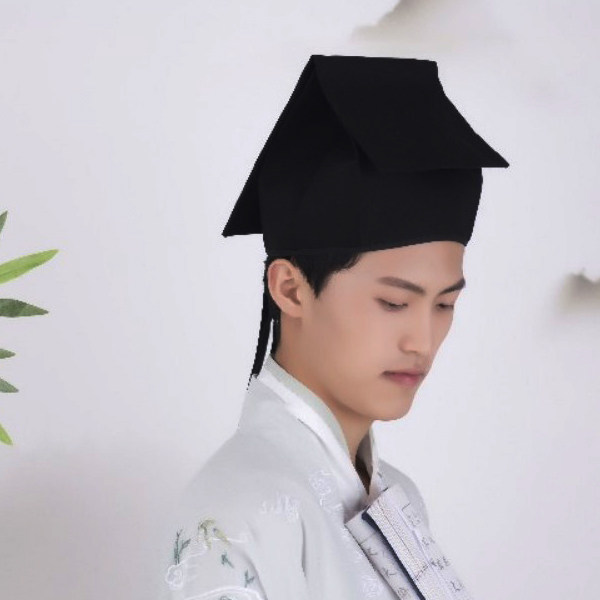 Ancient costume Han costume hat soft feet with head Confucian scarf ...
