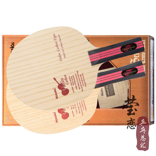 Yinglian NITTAKU VOILIN carbon violin table tennis blade racket NE-6756 ...