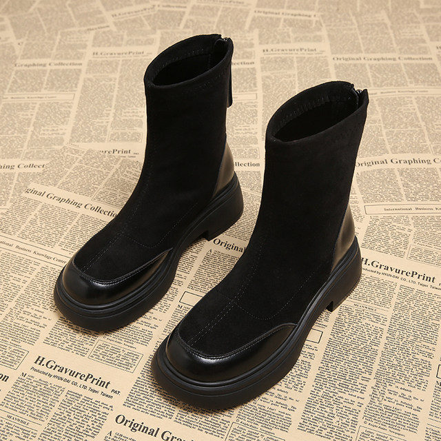 Leather Martin Boots for Women in 2025 Spring and Autumn New ...
