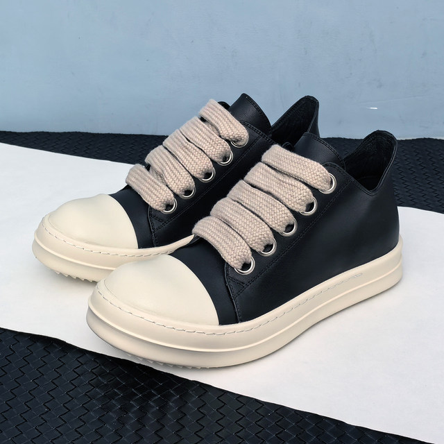 ro shoes men's genuine leather thick-soled low-top sneakers with ...