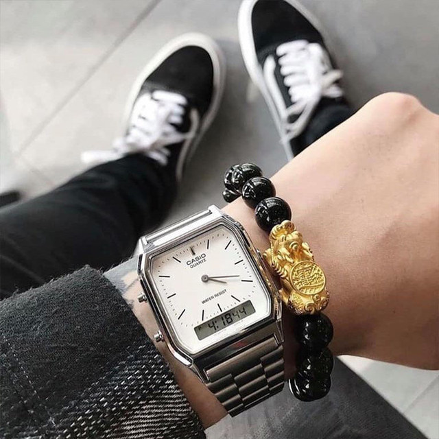 Casio CASIO retro small square watch waterproof ins quartz electronic women's watch can be ...