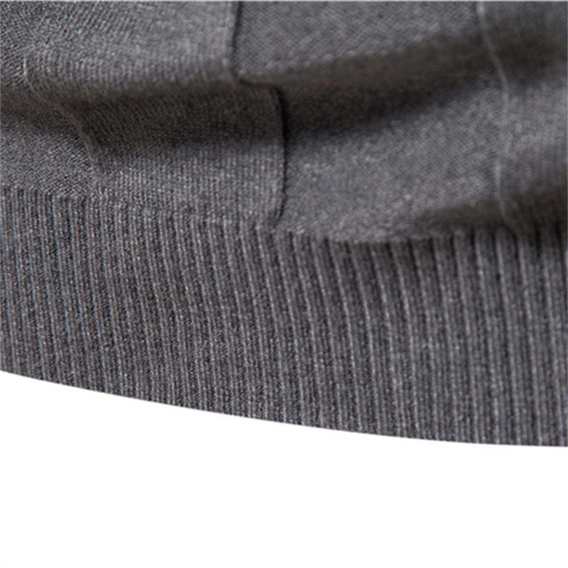 Gulots Spring New Solid Color Dark Pattern Casual Knitted Warm Base Shirt