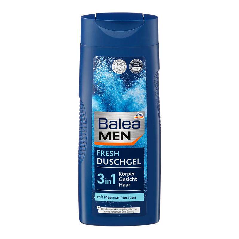 German Balea Men's 3-in-1 Shower Gel: Bath Cleansing Shampoo for ...