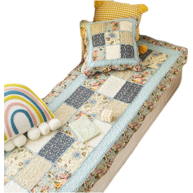 Manyuejia French Retro Pastoral Cotton Tatami Bay Window Sill Mat Pure ...