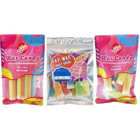 American Nik L Nip Wax Candy - Edible Wax Bottle Sugar Burst Syrup