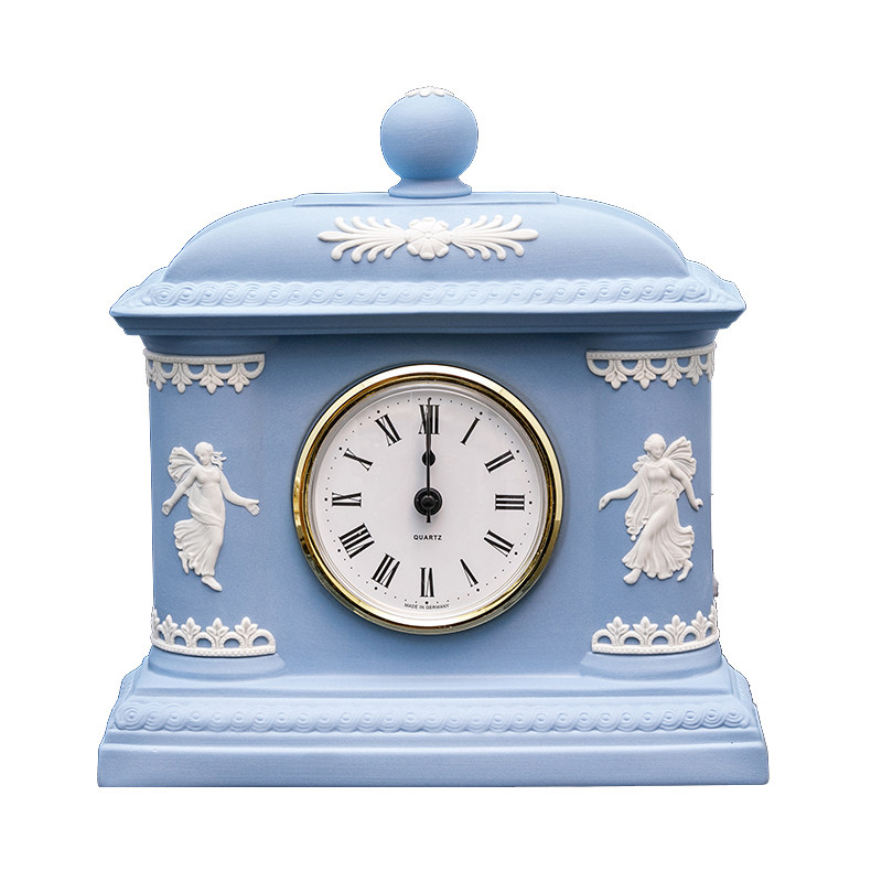 Wedgwood Jasper Harvest Goddess Ceramic Clock - British Made