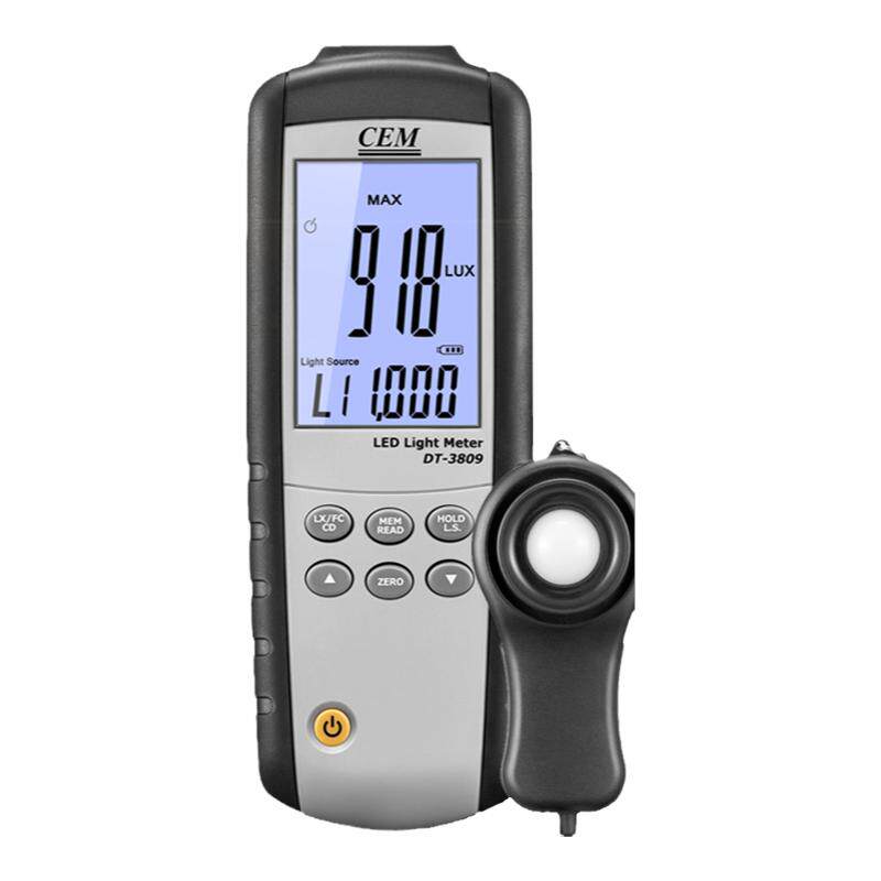 Cem multifunctional illuminance meter dt3809 luminance meter led light ...