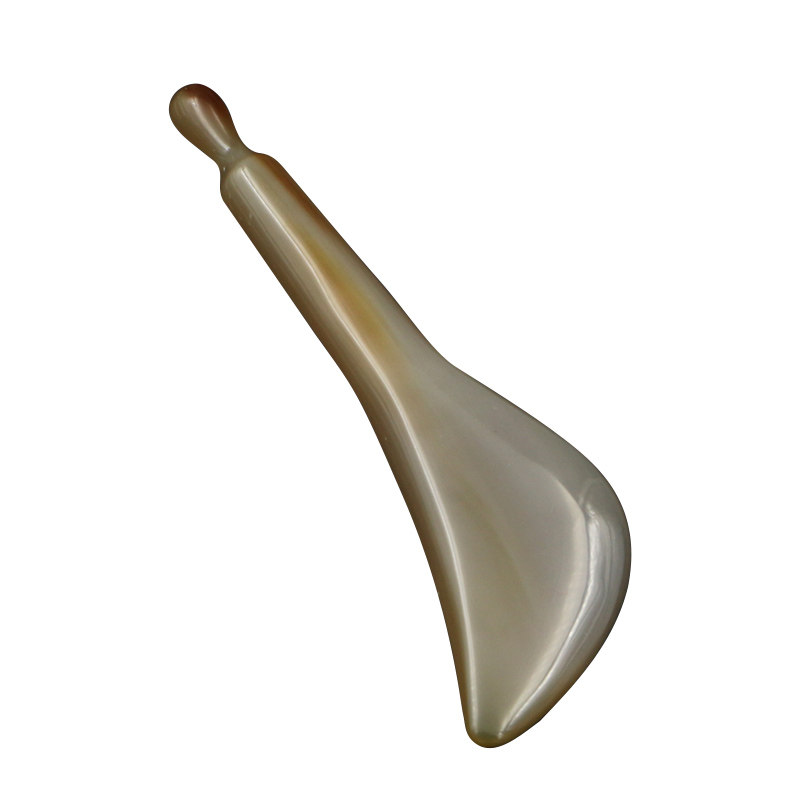 White Yak Horn Scraping Rod for Face & Body - Gua Sha Tool