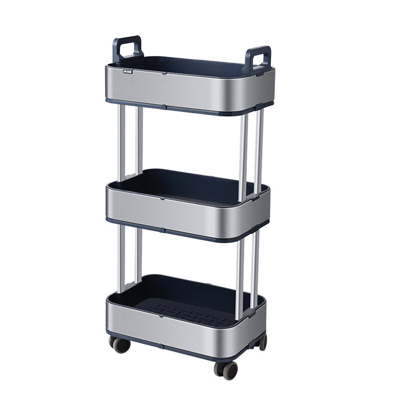 Kitchen Rack - Multi-Functional Floor-Standing Trolley for Narrow ...