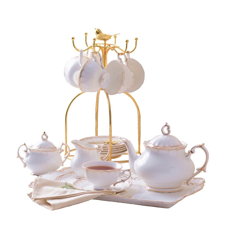Set de Té de Porcelana Europea - Taza y Platillo Floral