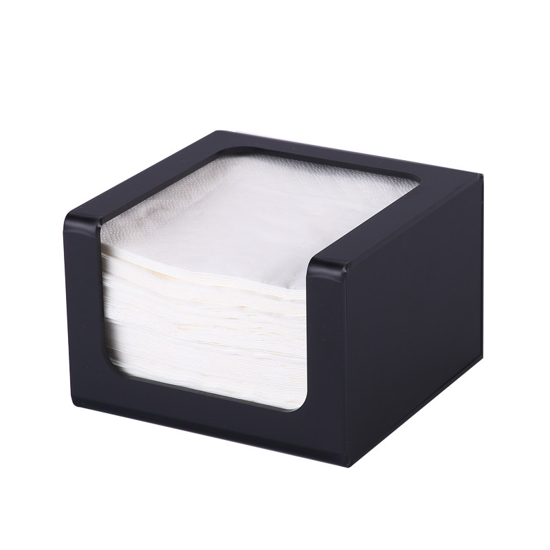 Soma Square Plastic Napkin Box - Custom Logo Option