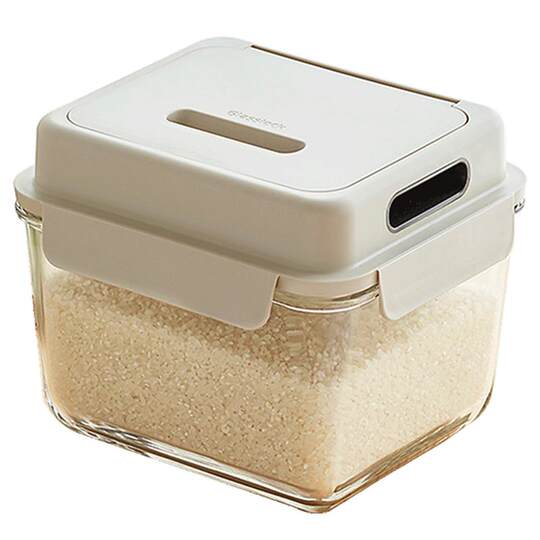 Glasslock Korean Tempered Glass Rice Bucket - Large Capacity, Moisture ...
