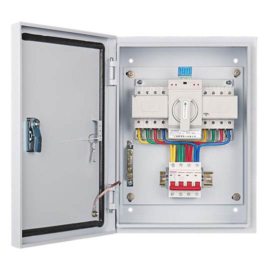 Dual Power Switch Box - 4P63A100A Distribution Box with Fire Automatic ...