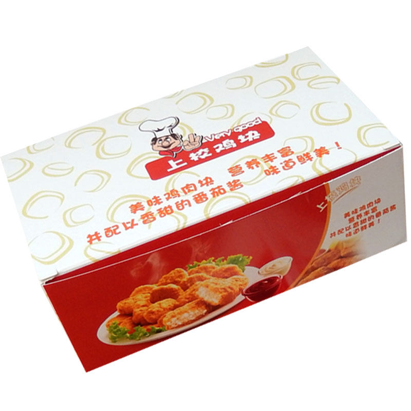 One Piece Bottom Hand-Folded Colonel Chicken Nugget Box - Disposable ...